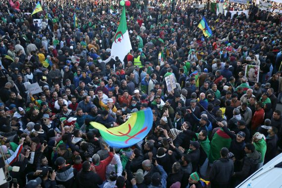 Thousands of Algerian protesters march for second time this week ...